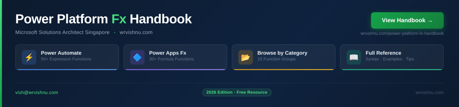 Best Power Platform Developer Function Handbook 2026: Power Automate ...